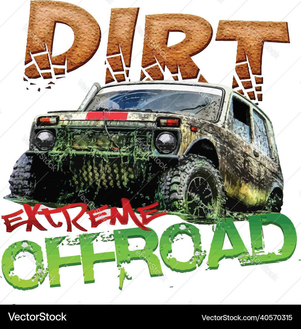 Lada niva offroad extreme Royalty Free Vector Image