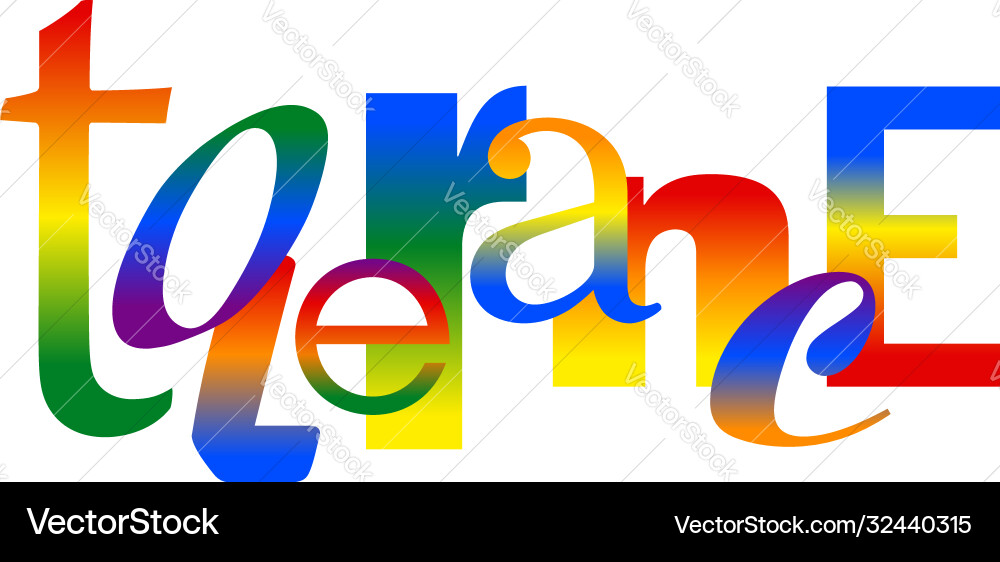 Logo der Toleranz Lizenzfreies Vektorbild - VectorStock