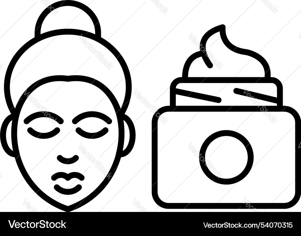 Skin care line icon design Royalty Free Vector Image