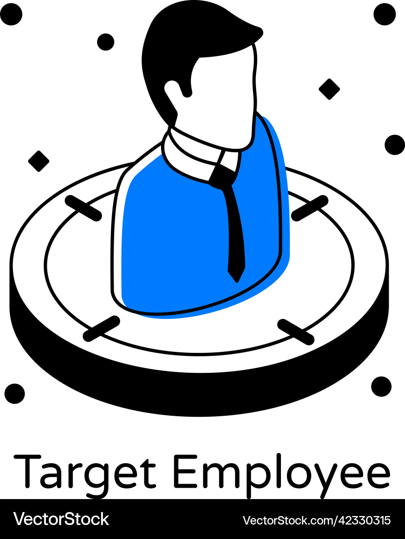 Target employee Royalty Free Vector Image - VectorStock