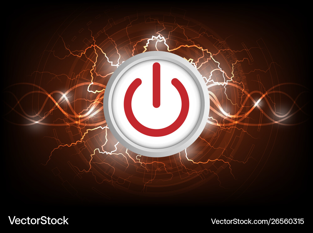 Technology power switch Royalty Free Vector Image