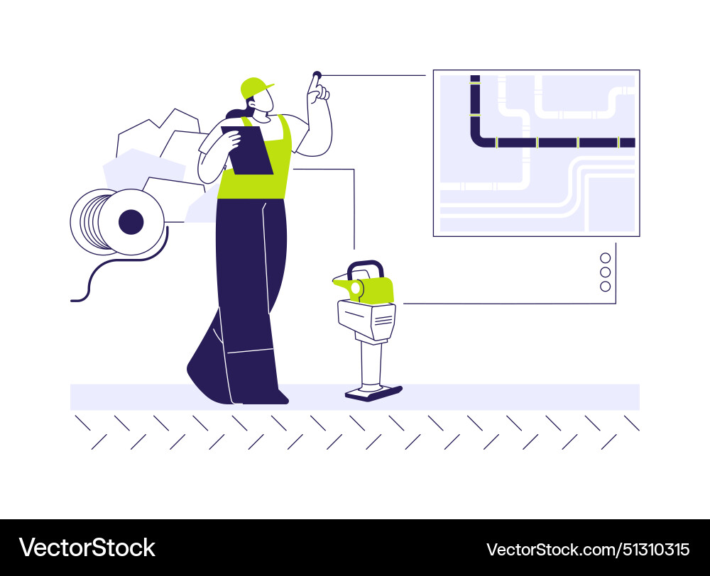 Underground utility mapping abstract concept – Royalty-Free Vector ...