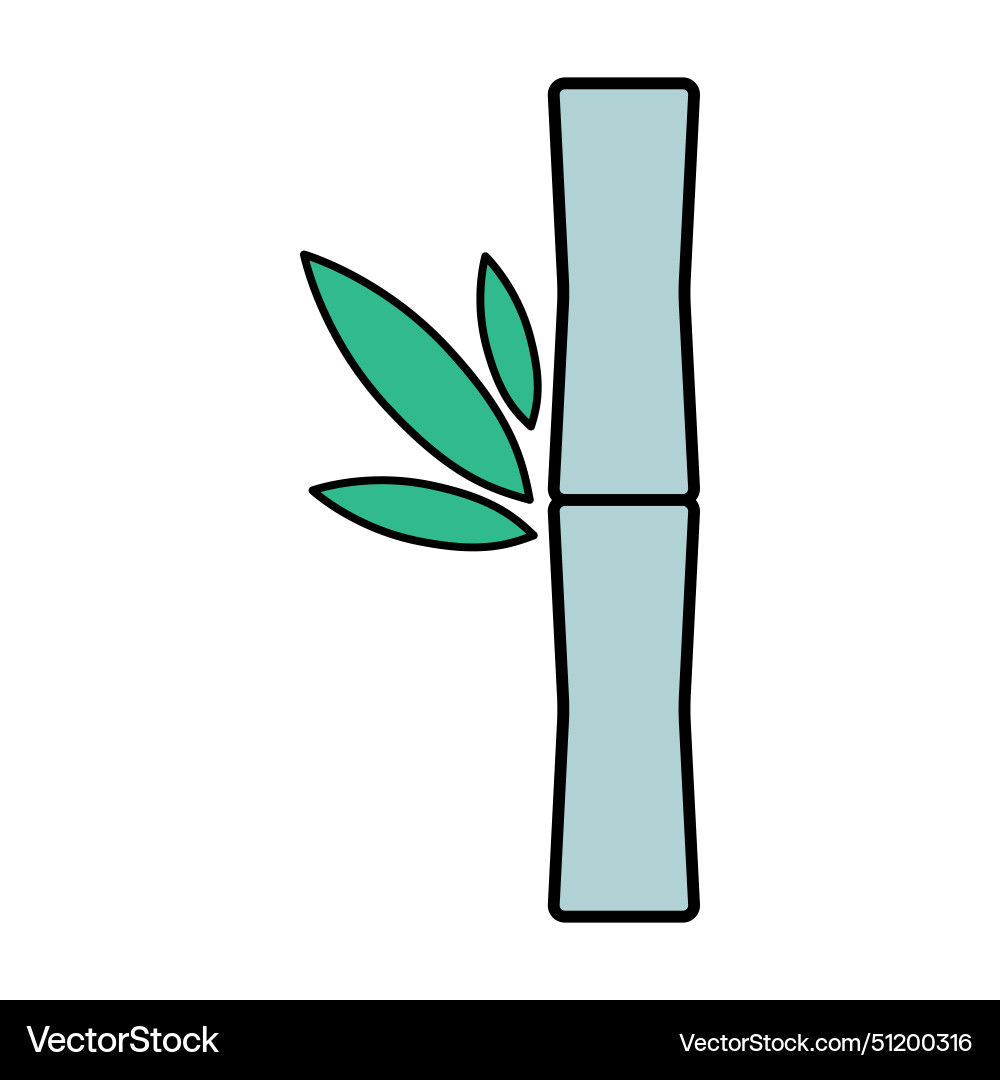 Bamboo leaf icon nature tropical symbol design Vector Image