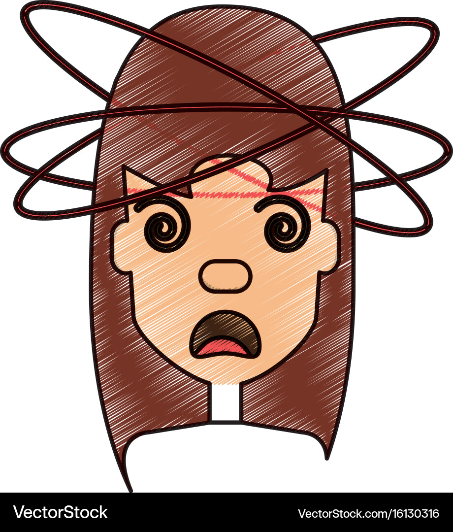 Crazy woman cartoon Royalty Free Vector Image - VectorStock
