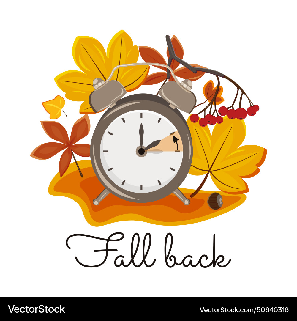 Daylight saving time 2023 concept alarm clock Vector Image