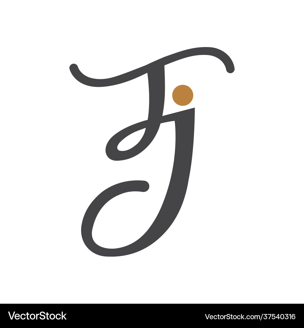 Initial letter tj logo or jt design Royalty Free Vector