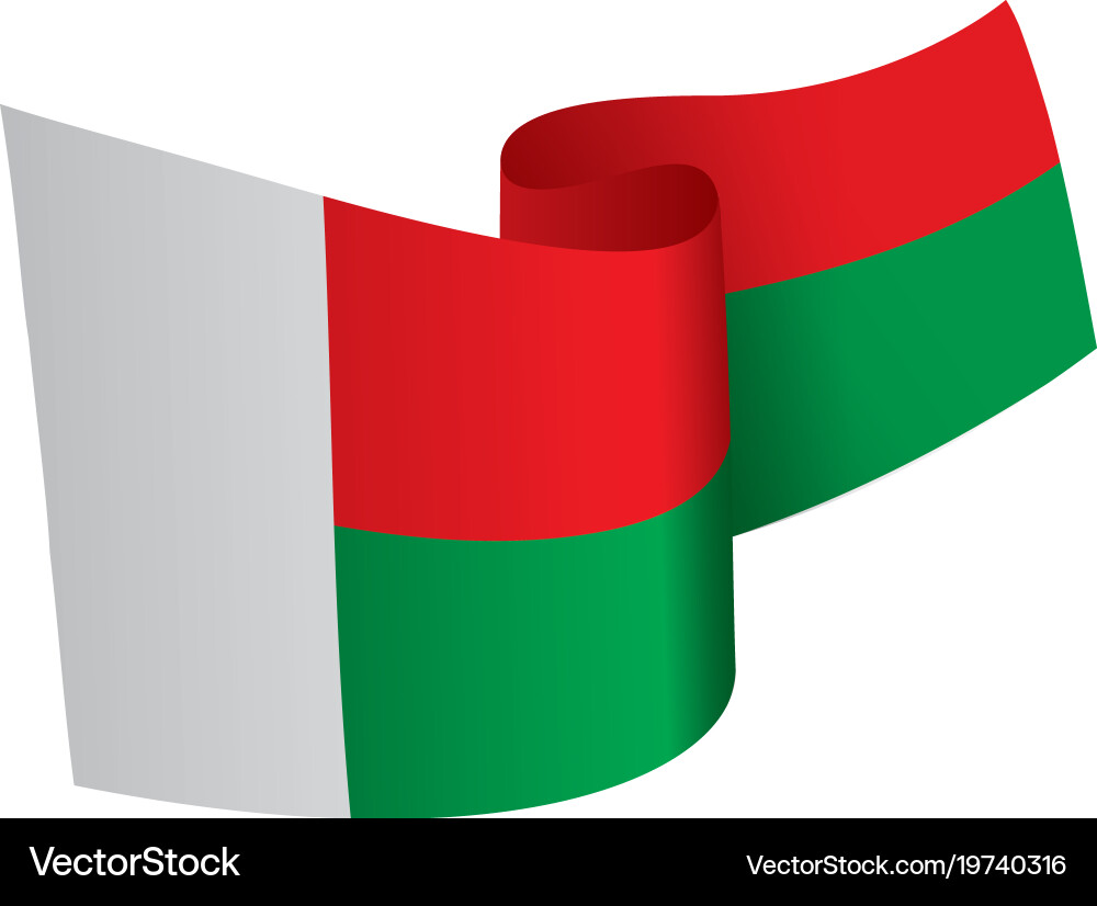 Madagascar flag Royalty Free Vector Image - VectorStock