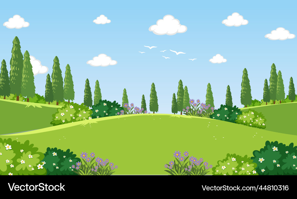 Outdoor park background template Royalty Free Vector Image