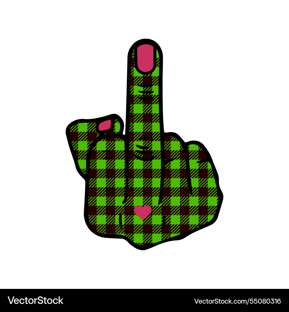 St patricks day middle finger Royalty Free Vector Image