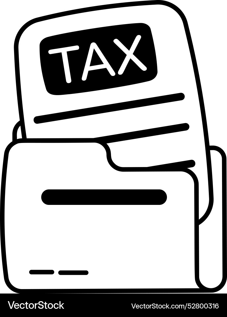 Tax record Royalty Free Vector Image - VectorStock