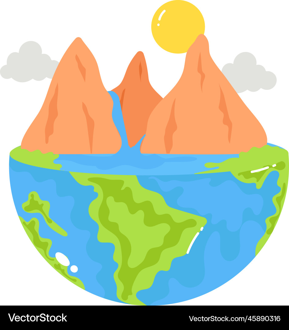 World landscape Royalty Free Vector Image - VectorStock