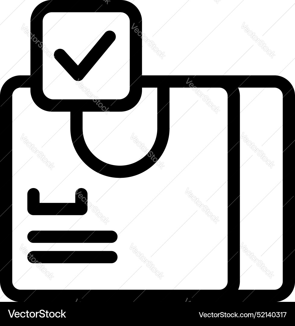 Approved order icon showing successful online Vector Image