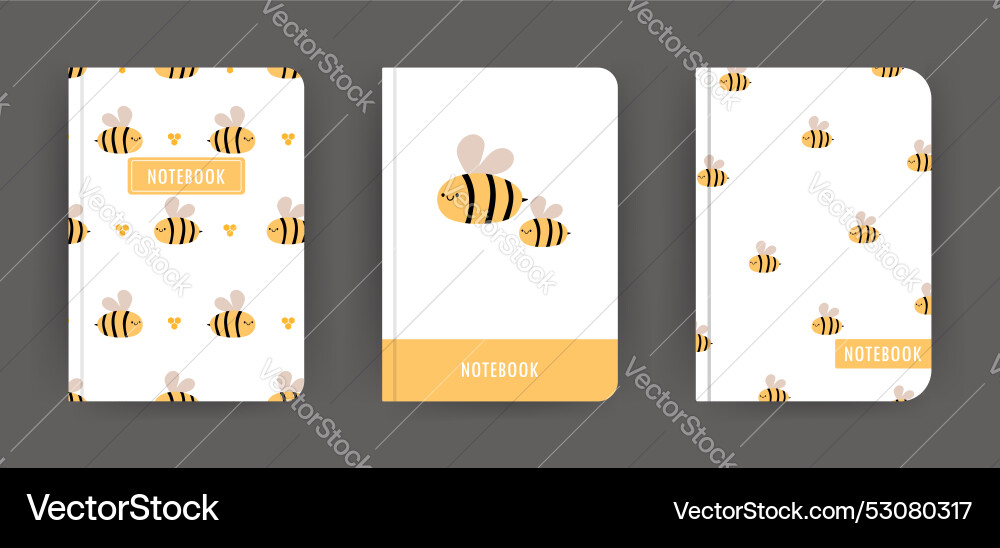 Cover page notebook collection templates Vector Image