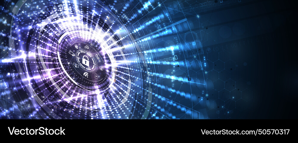 Cyber security and information or network Vector Image