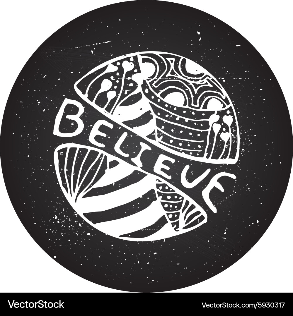 Detailed hand drawn entangle logo Royalty Free Vector Image