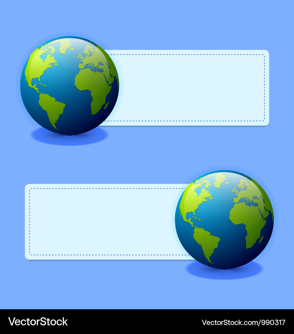 Earth Banners Collection Royalty Free Vector Image