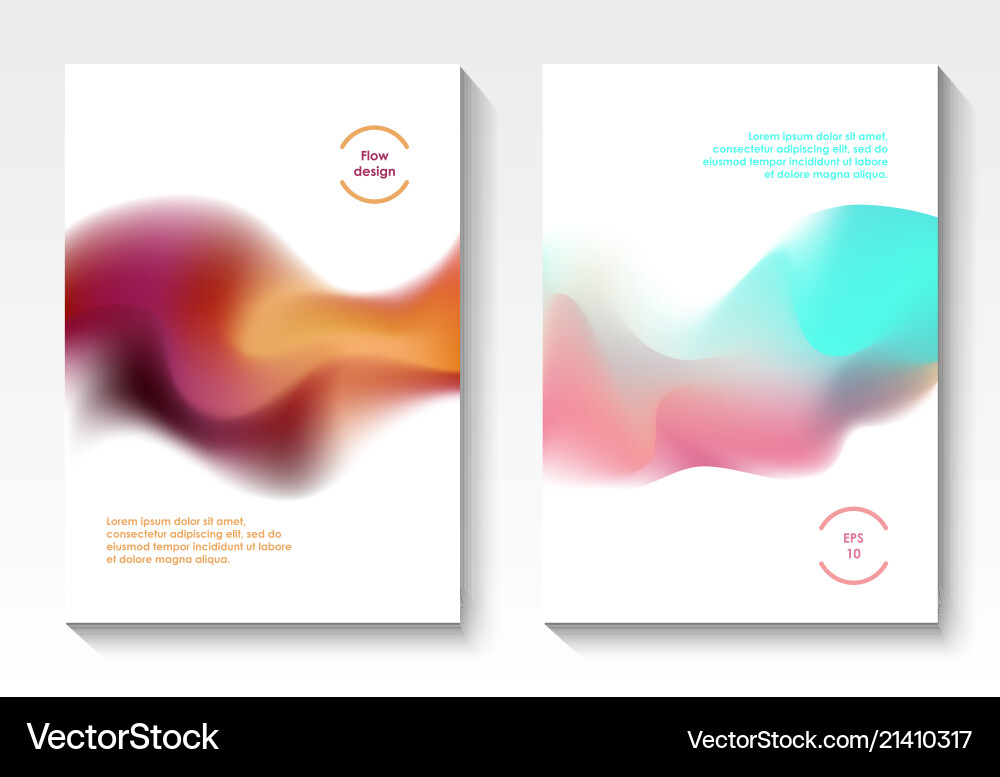 Flow design covers Royalty Free Vector Image - VectorStock