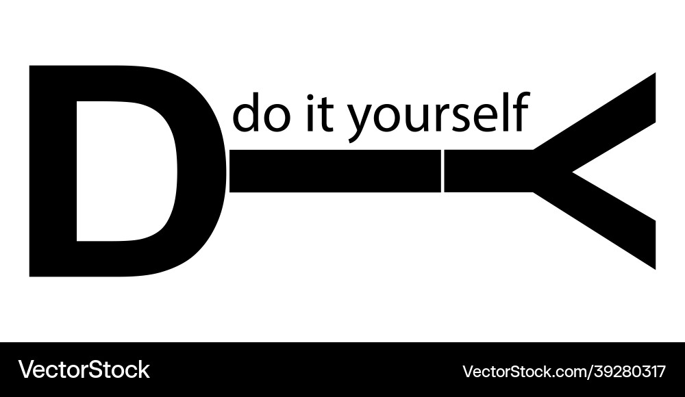 Logo icon diy do it yourself Royalty Free Vector Image