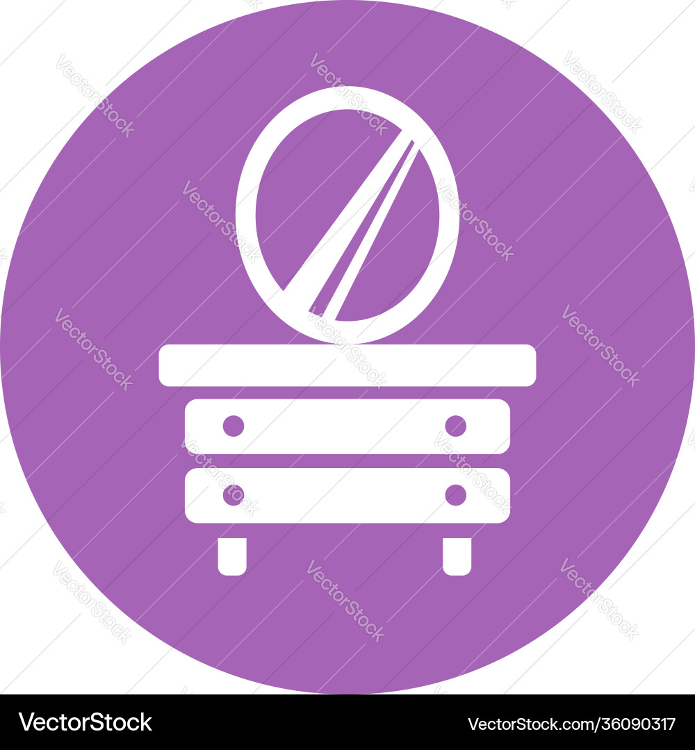 Makeup vanity on white background Royalty Free Vector Image