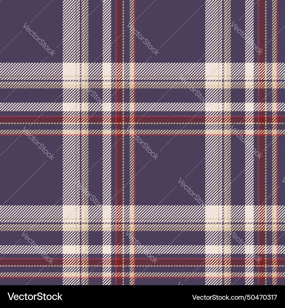 Plaid seamless pattern check fabric texture Vector Image