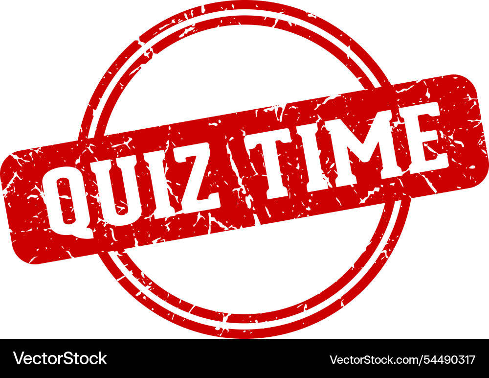 Quiz time stamp Royalty Free Vector Image - VectorStock