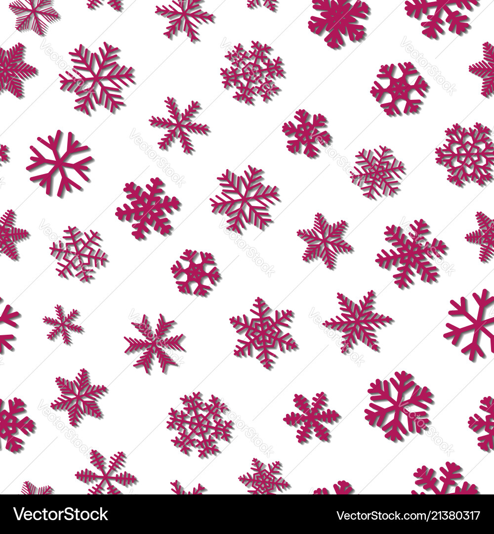 Seamless pattern of snowflakes Royalty Free Vector Image