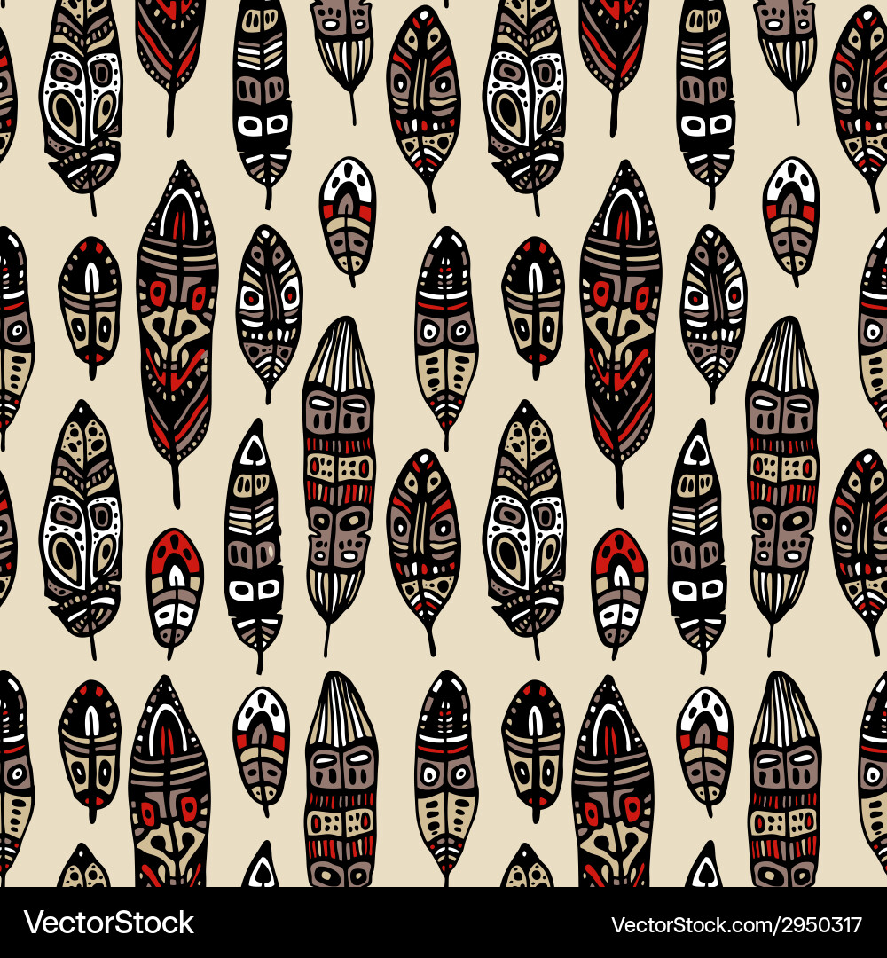 Vintage feathers seamless background Royalty Free Vector