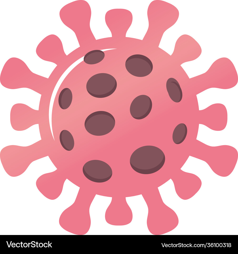 Covid19 virus particle isolated icon Royalty Free Vector