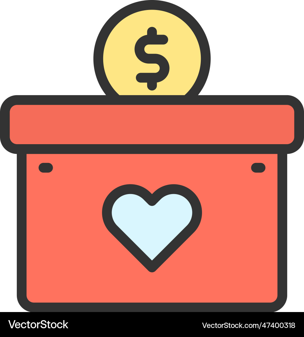 Donation icon image Royalty Free Vector Image - VectorStock