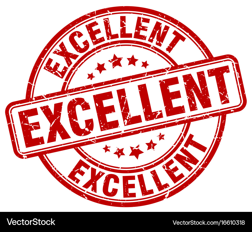 Excellent stamp Royalty Free Vector Image - VectorStock