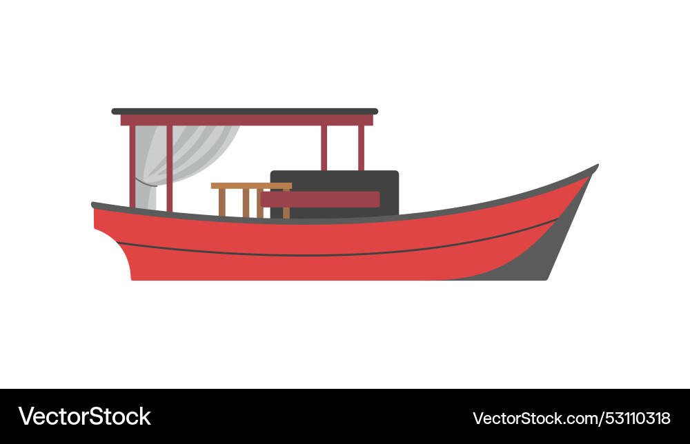 Fishing boat isolated Royalty Free Vector Image