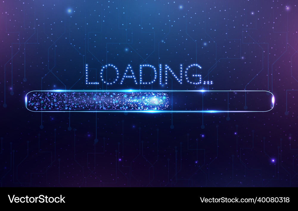 Loading bar low poly style banner Royalty Free Vector Image