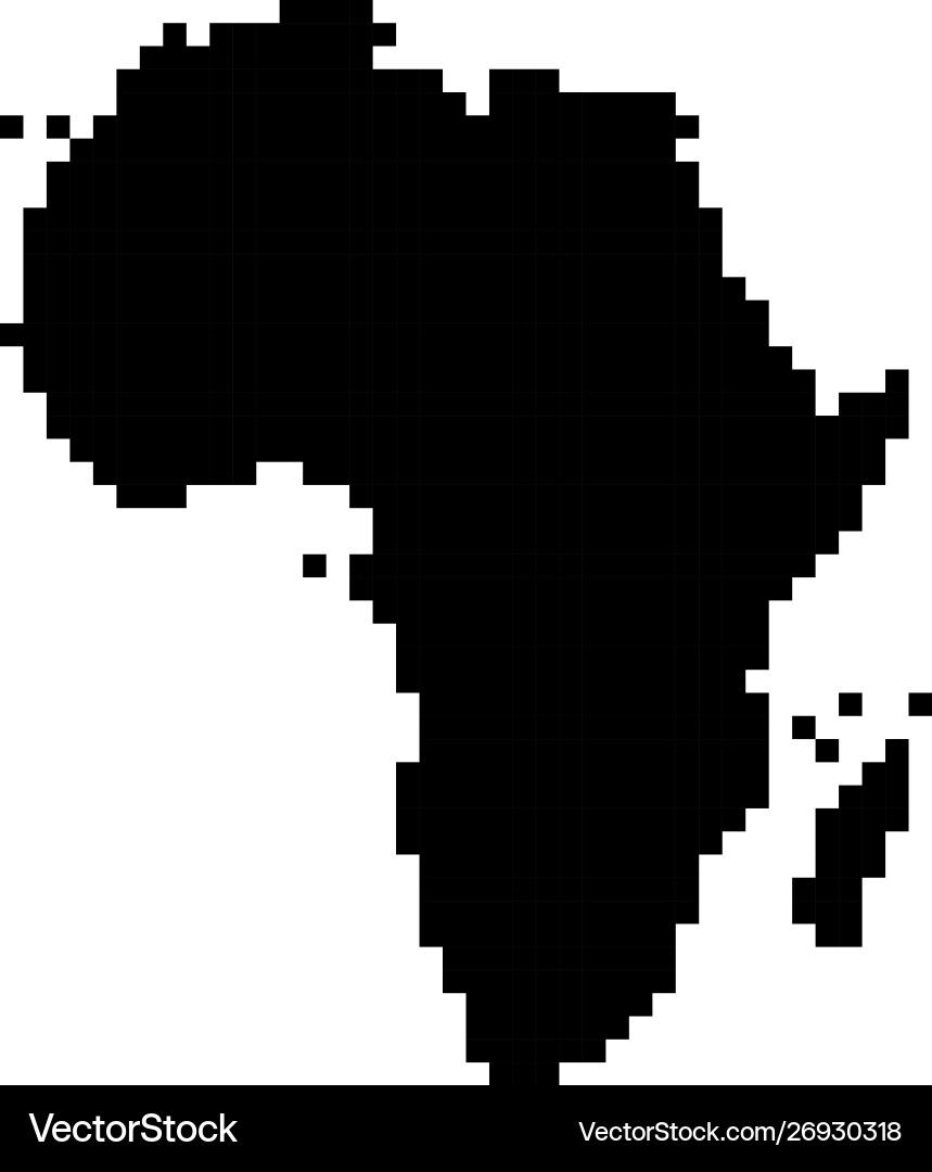 Map african continent Royalty Free Vector Image
