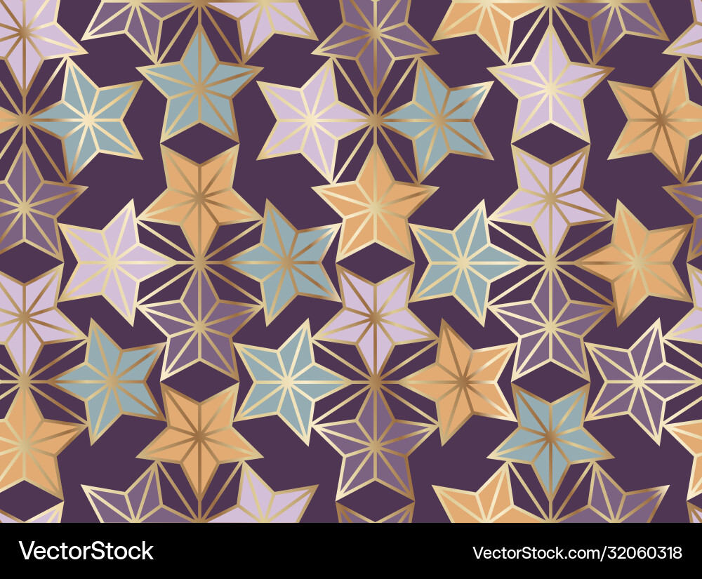 Retro style japanese paper or textile star Vector Image