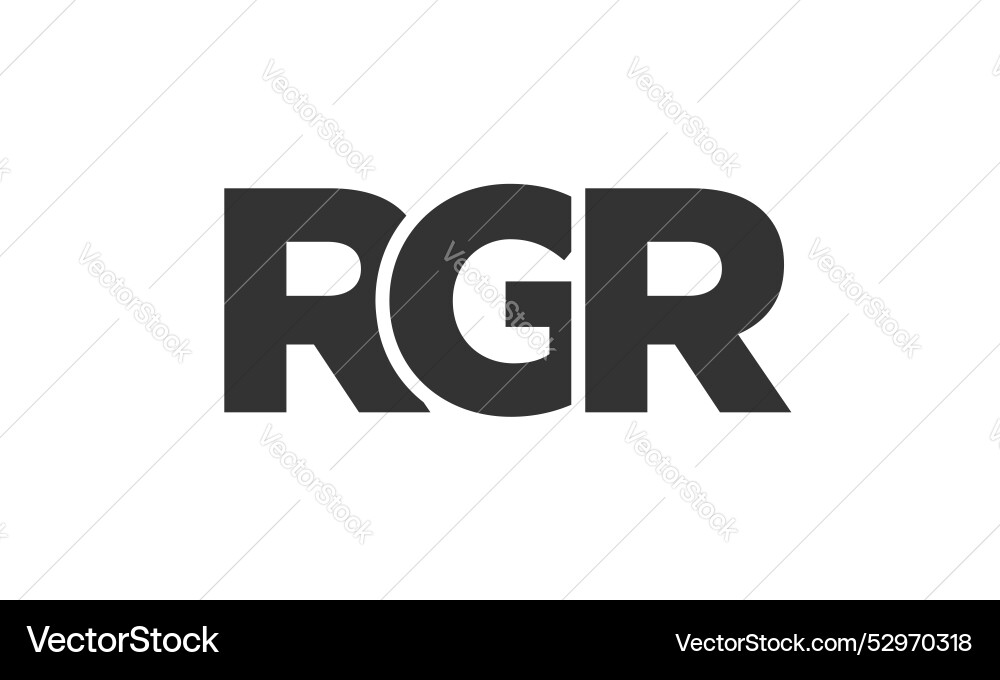 Rgr logo design template with strong and modern Vector Image
