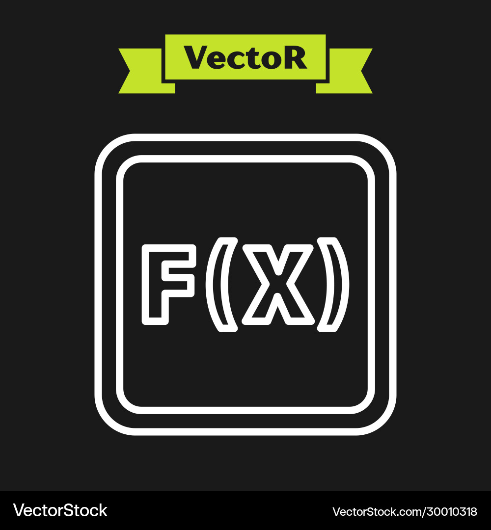 White line math system equation solution Vector Image