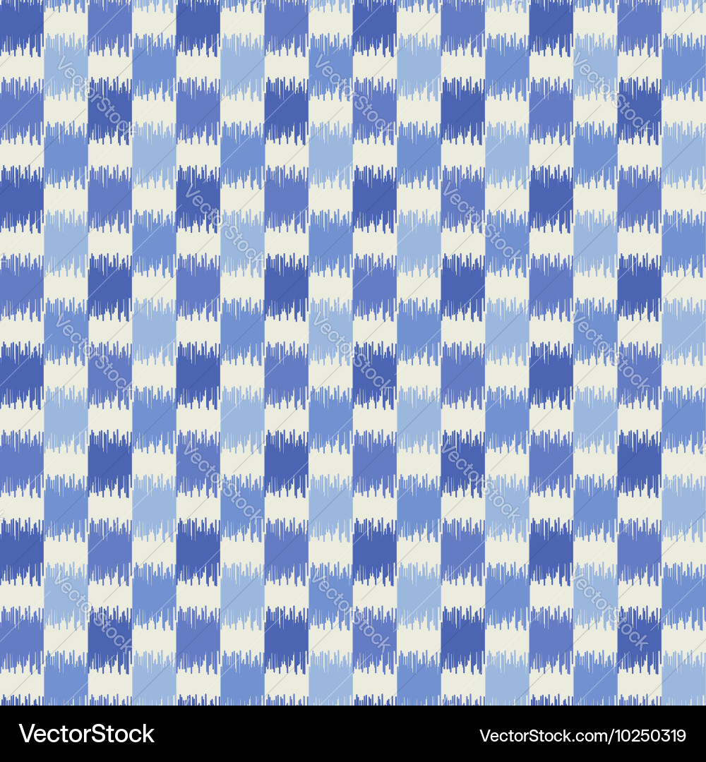 Blue Geometric Ikat Pattern Royalty Free Vector Image