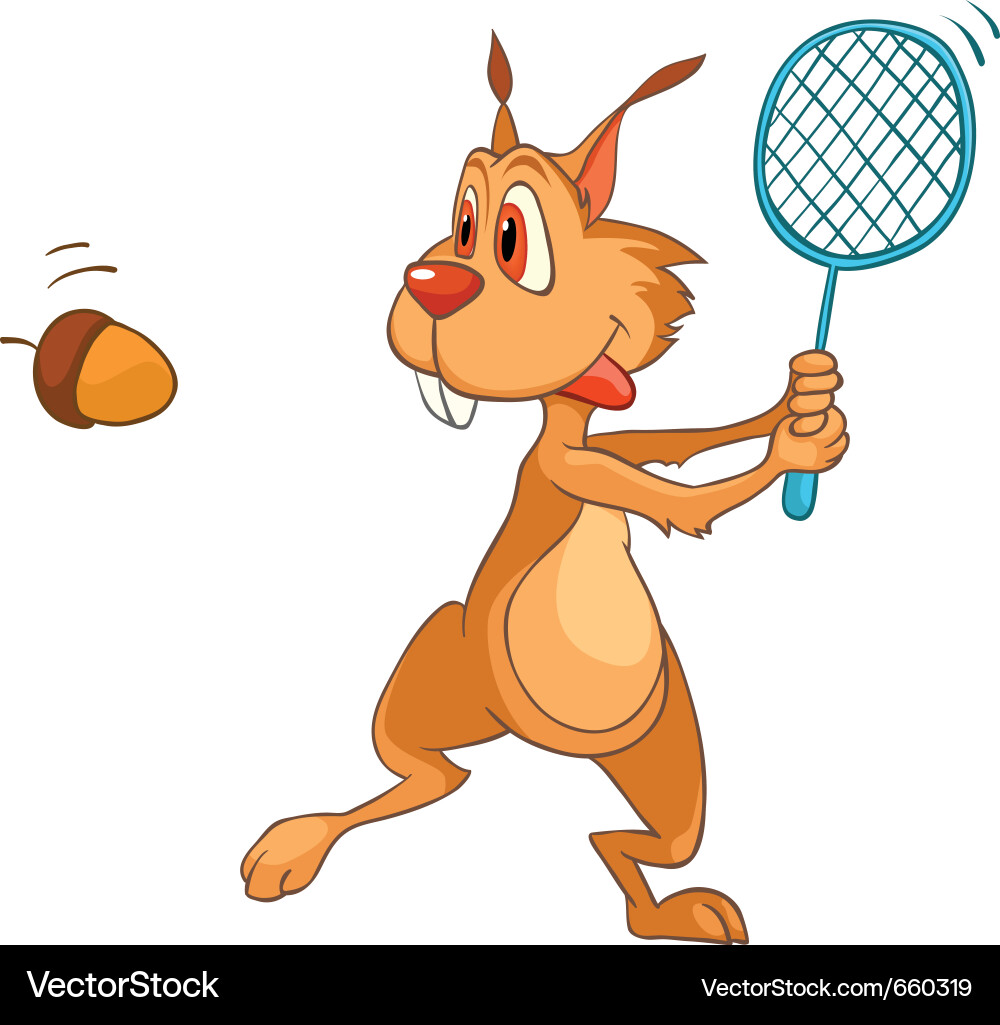 Cartoon character squirrel Royalty Free Vector Image