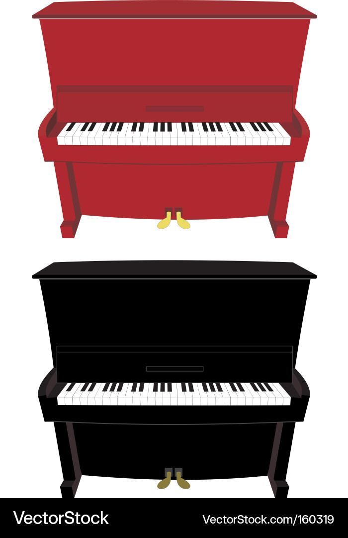 Cartoon piano Royalty Free Vector Image - VectorStock