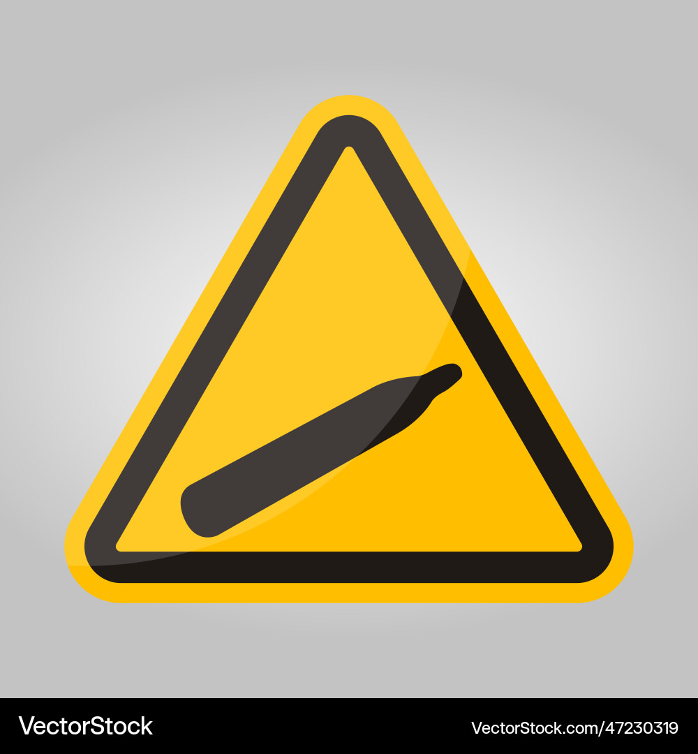Danger pressure gas symbol sign isolate on white Vector Image