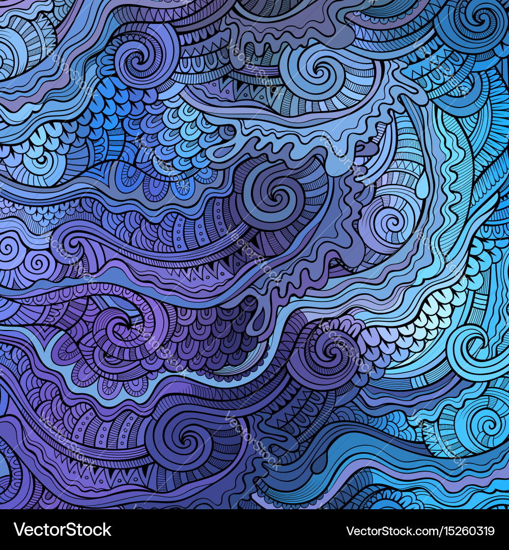 Ethnic Ornamental Wave Pattern Royalty Free Vector Image