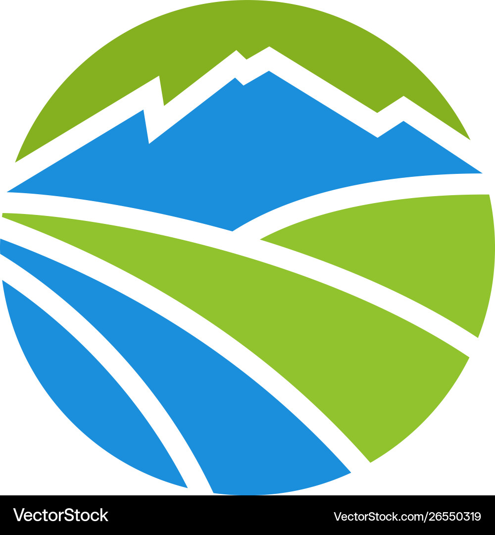 Landscape logo template Royalty Free Vector Image