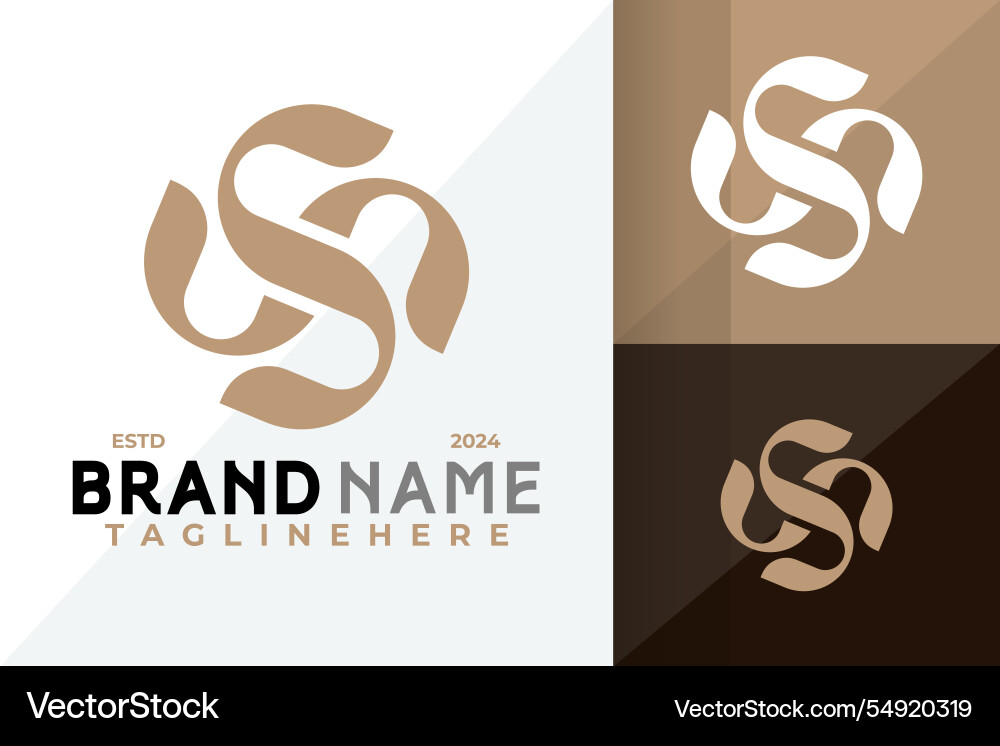 Letter ss monogram logo icon design Royalty Free Vector