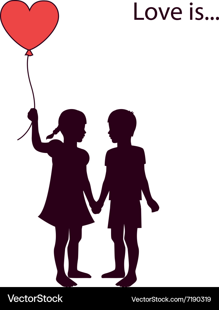 Loving kids Royalty Free Vector Image - VectorStock