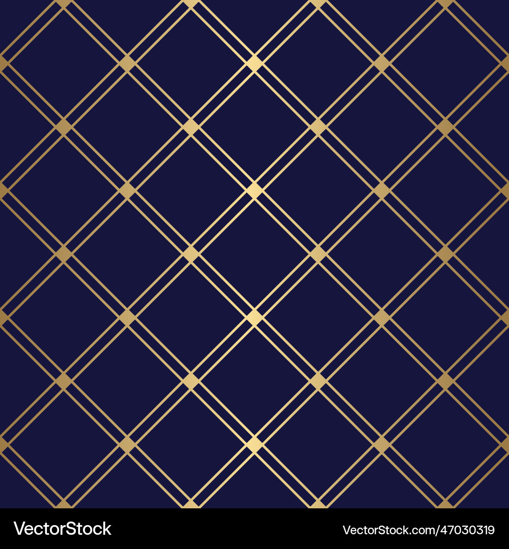 Ornamental seamless pattern with gold diagonal Vector Image