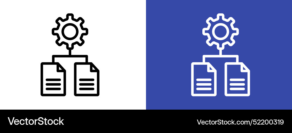 Procurement icon logo sign set outline Royalty Free Vector