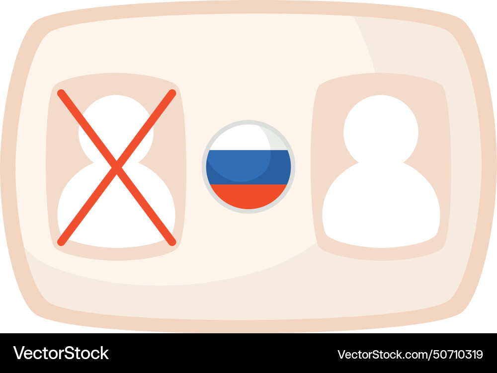 Russia elections day candidate selection Vector Image
