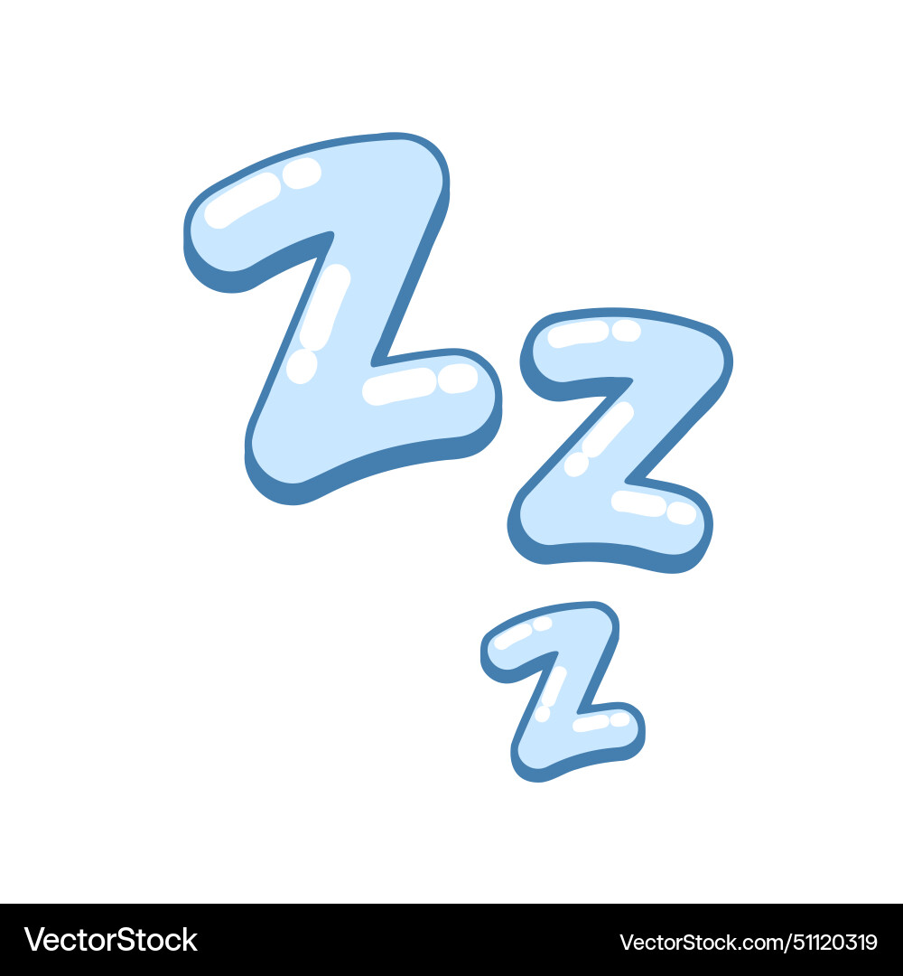 Sleep zzz sign Royalty Free Vector Image - VectorStock
