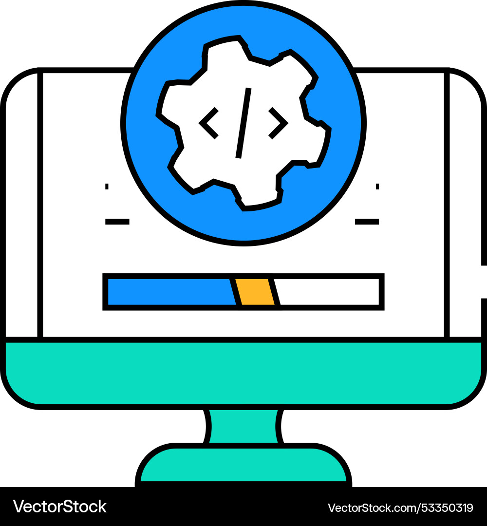 Software maintenance icon color Royalty Free Vector Image