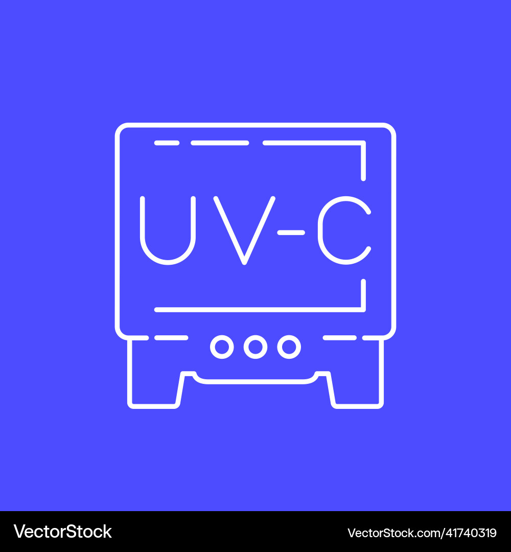 Uv light sterilization with uv-c lamp icon Vector Image